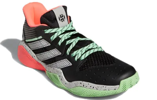Adidas Harden Stepback Low Top Basketball Sneakers - Black/grey/green