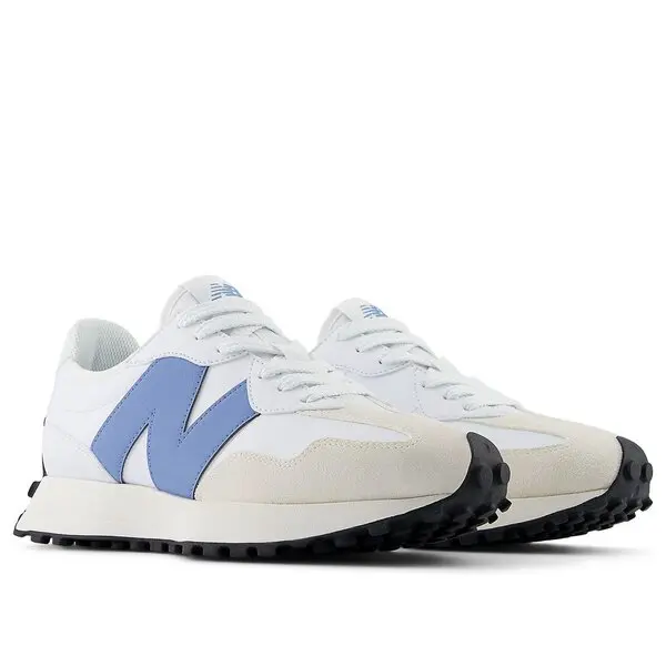 NEW BALANCE 327 Sneakers - White/blue Laguna