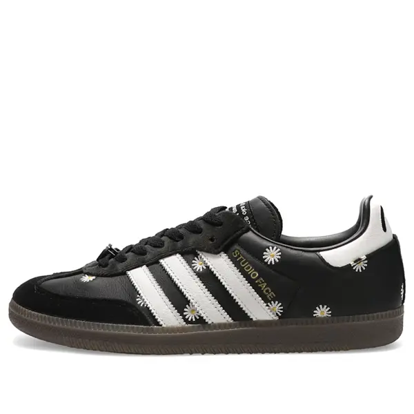 Adidas X Face Studio Samba Og Embroidered Daisies Sneakers - Black/white