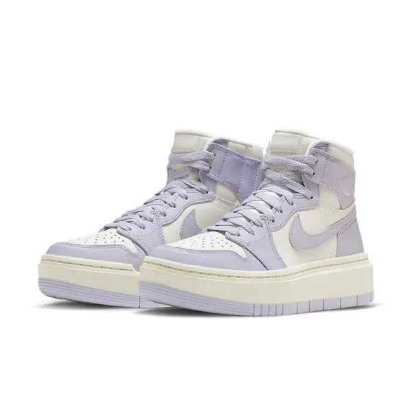 JORDAN 1 Elevate High "titanium" Sneakers - Whitepurple