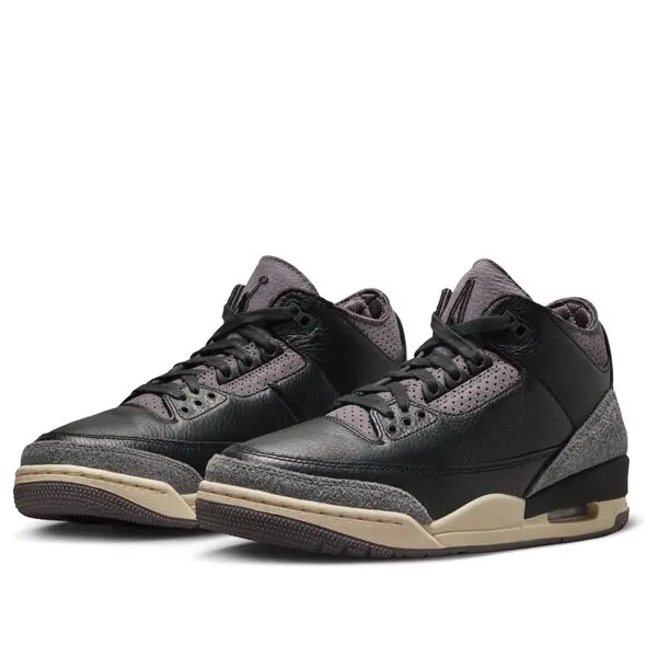 JORDAN 3 Retro Og Sp A Ma Maniére 'black Violet Ore - Black/black/flat Pewter
