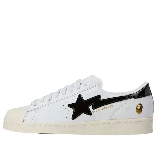 Adidas X A Bathing Ape Superstar Vintage 'white Black - White/black