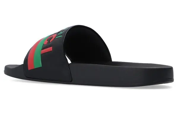 Gucci Embossed Logo Slide - Black