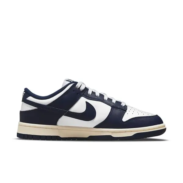 Nike Dunk Low Vintage Navy Sneakers - Blue/white