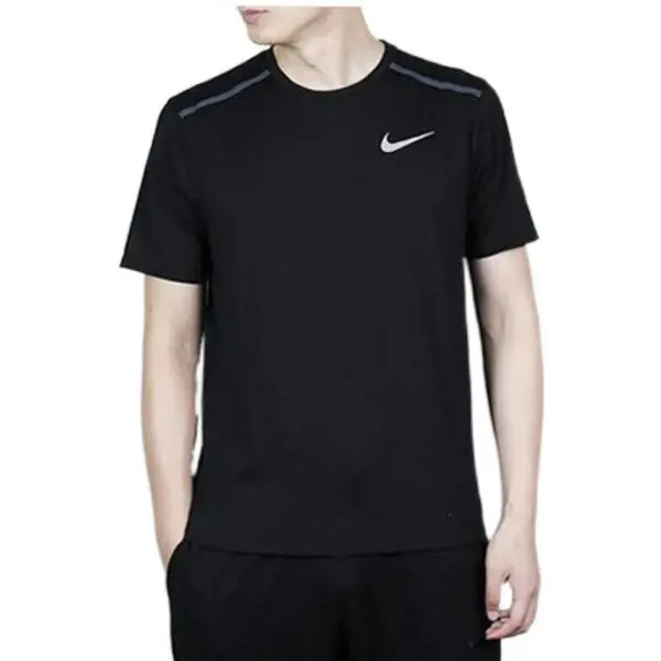 Nike Solid Color Logo Round Neck Casual Short Sleeve T-shirt