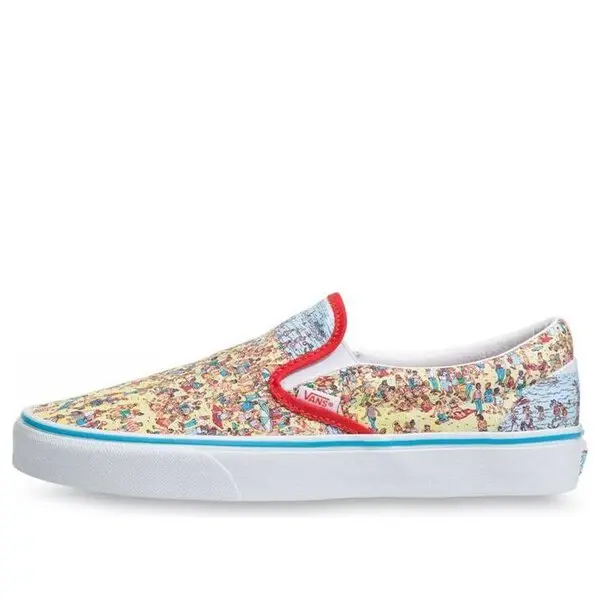 VANS Where's Waldo? X Classic Slip-on 'find Steve' Low Top Sneakers - Yellow