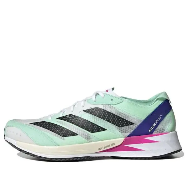 Adidas Adizero Adios Athletic Sneakers - Cloud White/core Black/pulse Mint