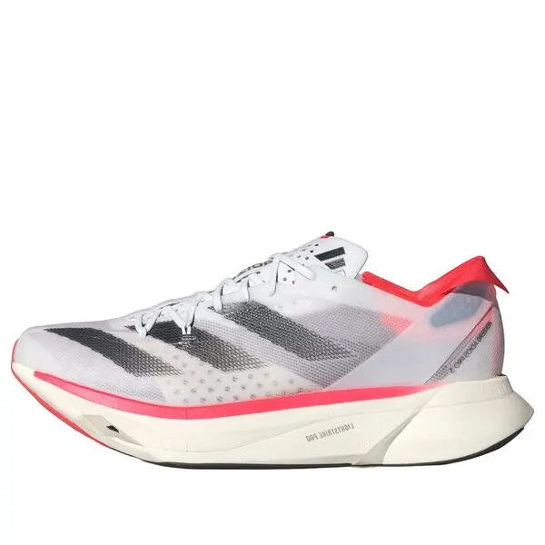 Adidas Adizero Adios Pro 3 Athletic Sneakers - Cloud White/core Black/solar Red