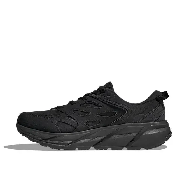 Hoka One One Clifton L Suede Sneakers - Black/black