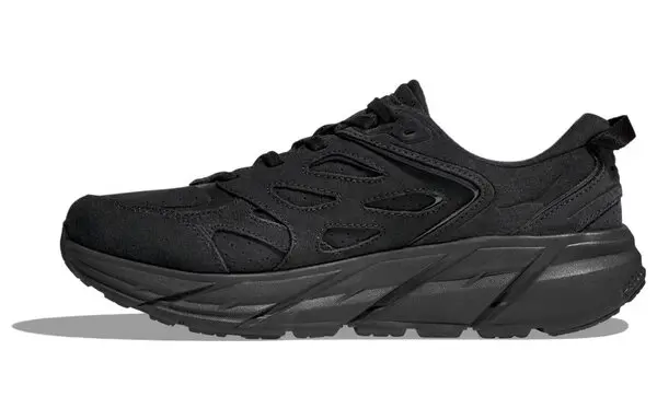Hoka One One Clifton L Suede Sneakers - Black/black