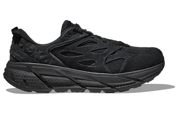 Hoka One One Clifton L Suede Sneakers - Black/black