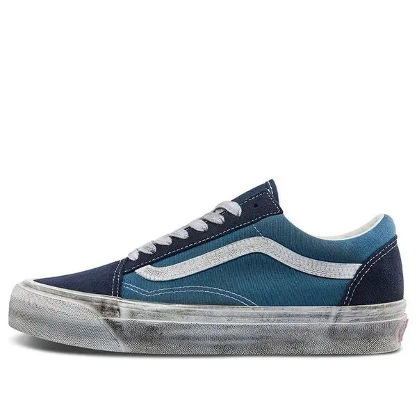 VANS Og Old Skool Lx "stressed Navy" Lace-up Sneakers - Blue/white