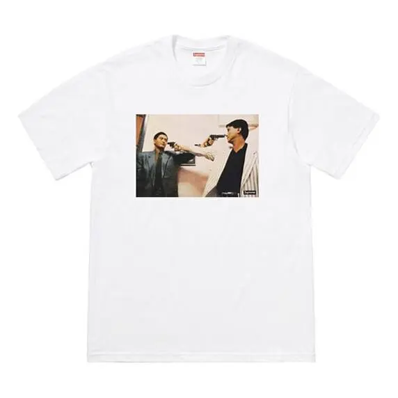 Supreme Fw18 The Killer Trust Tee Bloody Twins Chow Yun Fat Printing Short Sleeve - White