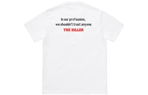 Supreme Fw18 The Killer Trust Tee Bloody Twins Chow Yun Fat Printing Short Sleeve - White