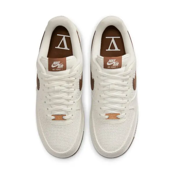Nike Force 1 '07 Low Top Sneakers - White/brown