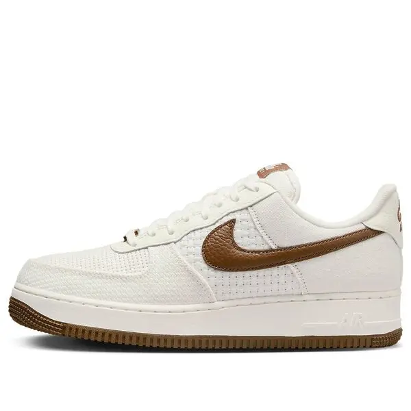 Nike Force 1 '07 Low Top Sneakers - White/brown