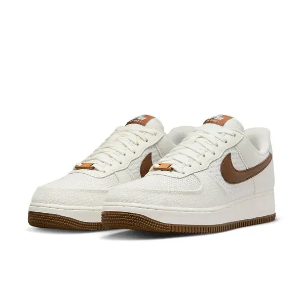 Nike Force 1 '07 Low Top Sneakers - White/brown