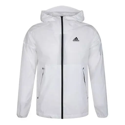 Adidas Back Logo Woven Hooded Jacket