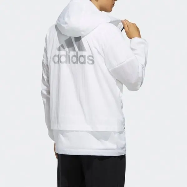 Adidas Back Logo Woven Hooded Jacket