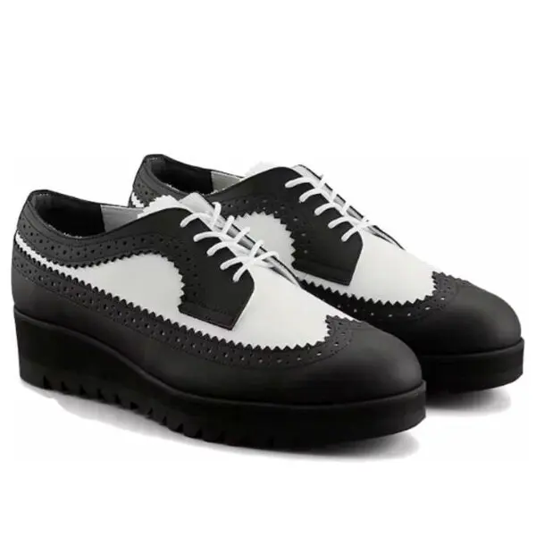 Onitsuka Tiger Brogue Black And White Platform Sneakers