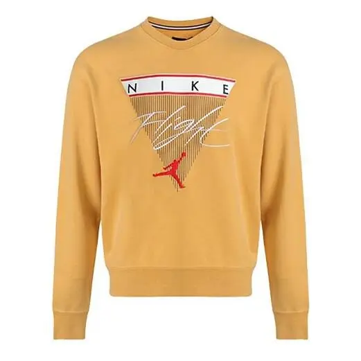 Nike Jordan Flight Graphic Crewneck Sweatshirt - Yellow