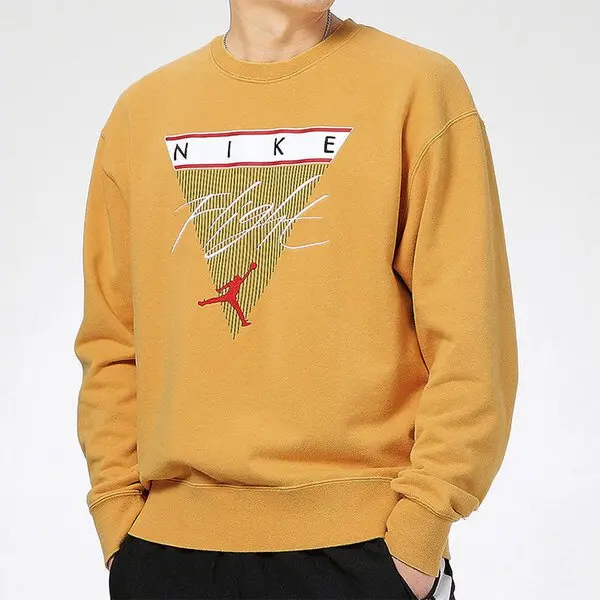 Nike Jordan Flight Graphic Crewneck Sweatshirt - Yellow