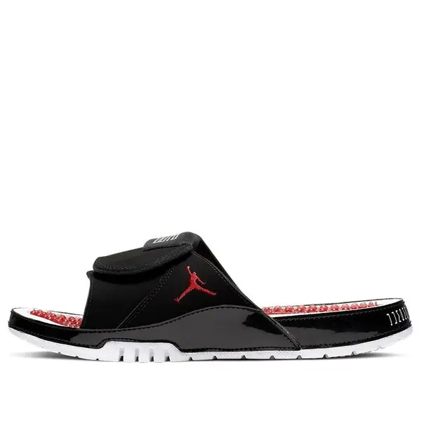 JORDAN Hydro 'bred White' Slide Sandals - Black/varsity Red/white
