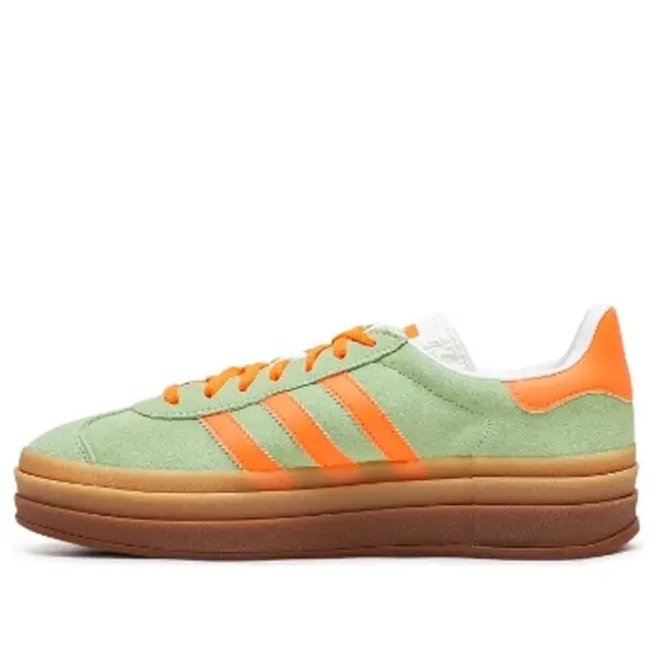 Adidas Gazelle Bold Platform Sneakers - Green/tan