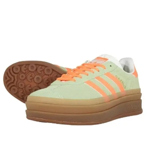 Adidas Gazelle Bold Platform Sneakers - Green/tan