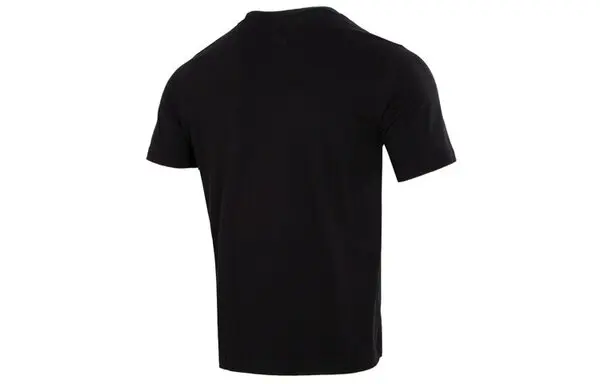 Adidas Neo Athleisure Casual Sports Breathable Alphabet Logo Solid Color Round Neck Short Sleeve Black - Multi-color