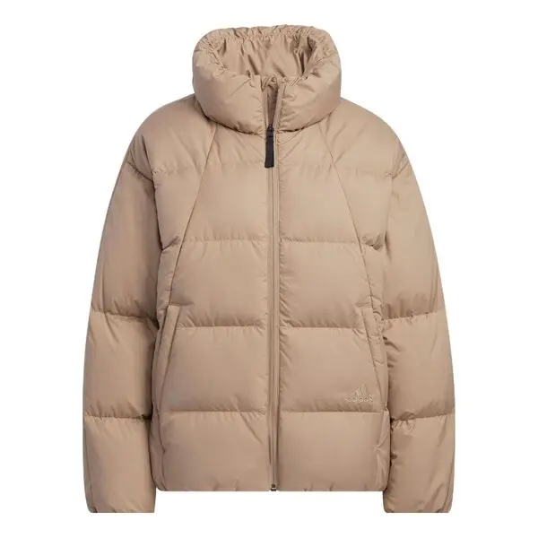 Adidas 3-stripes Puffy Down Jacket - Brown
