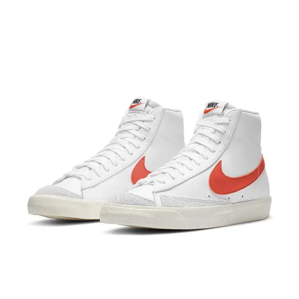 Nike Blazer Mid '77 Vintage High Top Sneakers - White/orange