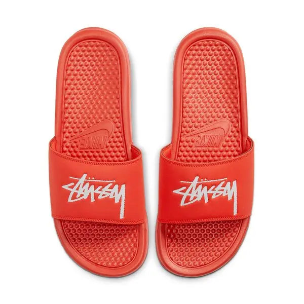 Nike X Stussy Benassi Slides - Red