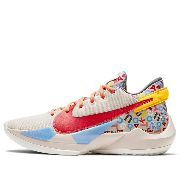 Nike Zoom Freak 2 "letter Bro" Athletic Sneakers - White/red/blue
