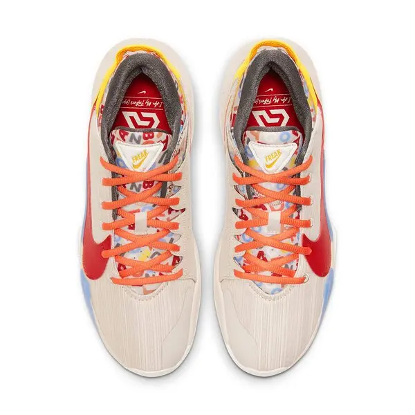 Nike Zoom Freak 2 "letter Bro" Athletic Sneakers - White/red/blue