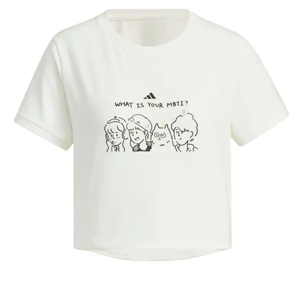 Adidas Graphic Crop T-shirt - White/black