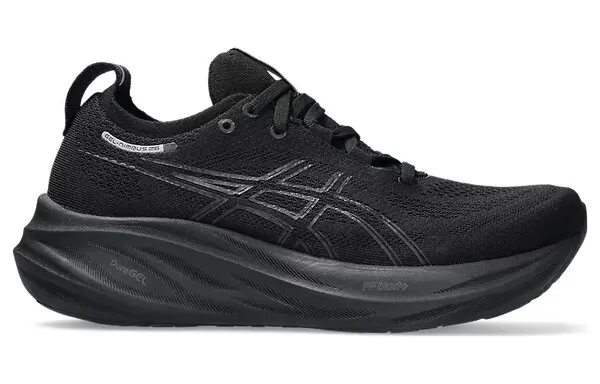Asics Gel-nimbus 26 Athletic Lace-up Sneakers - Black/black