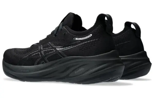 Asics Gel-nimbus 26 Athletic Lace-up Sneakers - Black/black