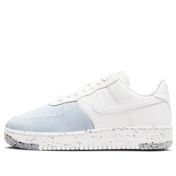 Nike Force 1 Crater Low Top Sneakers - White/blue