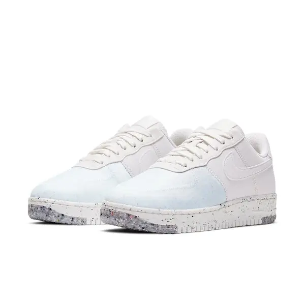 Nike Force 1 Crater Low Top Sneakers - White/blue