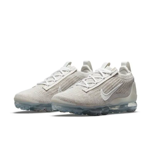 Nike Vapormax 2021 Flyknit Sneakers - Light Bone/phantom/metallic Silver