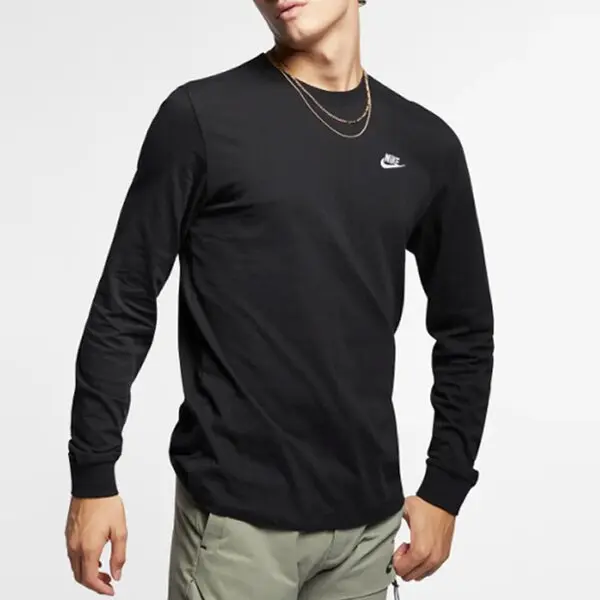 Nike Club Long Sleeve T-shirt - Black