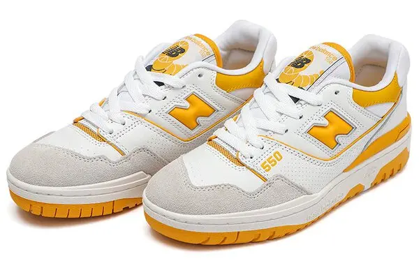 NEW BALANCE 550 "varsity Gold" Low Top Sneakers - White/gray/yellow