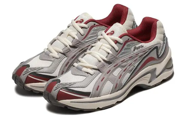 Asics Gel-preleus Low Top Lace-up Sneakers - Grey/red/white