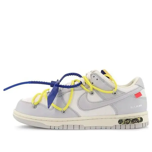 Nike X Off-white Dunk Low 'lot 27 Of 50' Sneakers - Gray/white