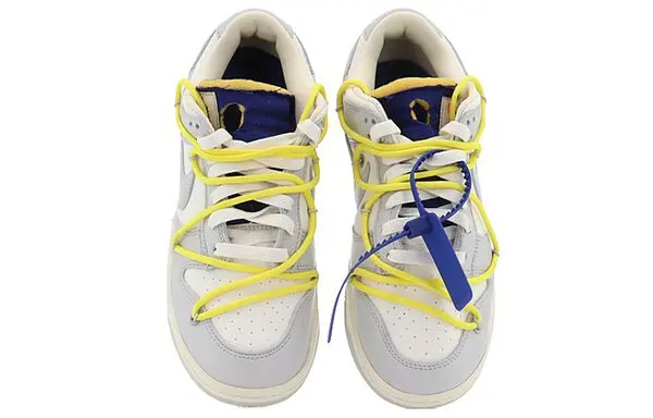 Nike X Off-white Dunk Low 'lot 27 Of 50' Sneakers - Gray/white