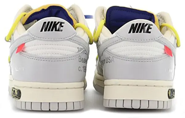 Nike X Off-white Dunk Low 'lot 27 Of 50' Sneakers - Gray/white