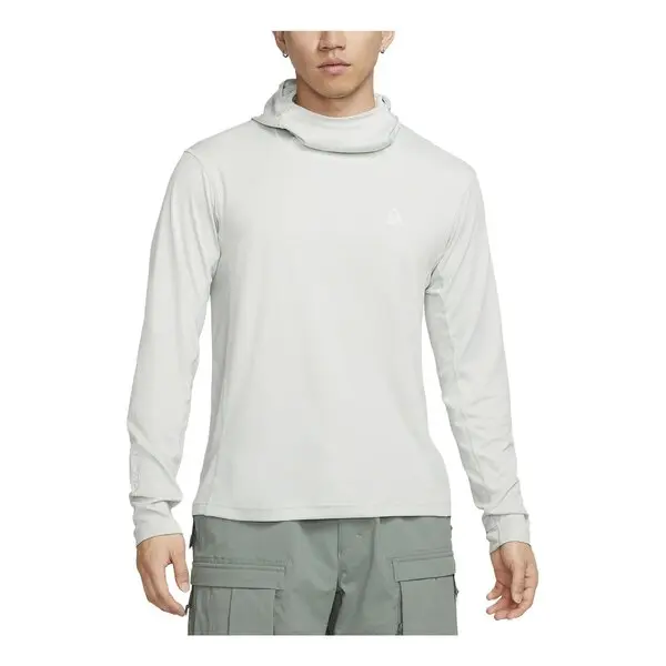 Nike Dri-fit Adv 'lava Tree' Uv Hoodie - Light Grey
