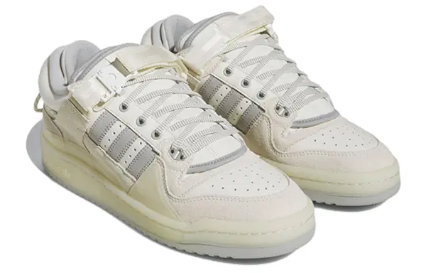 Adidas Bad Bunny X Forum Buckle Low 'last Forum' Sneakers - White/grey