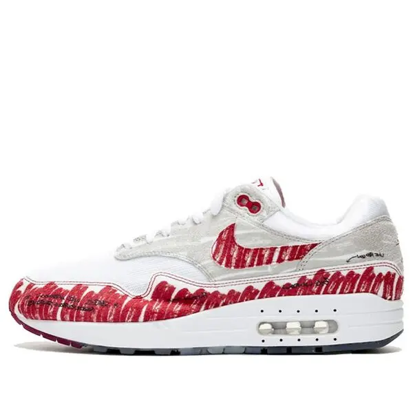 Nike Max 1 "sketch To Shelf" University Red Sneakers - White/red